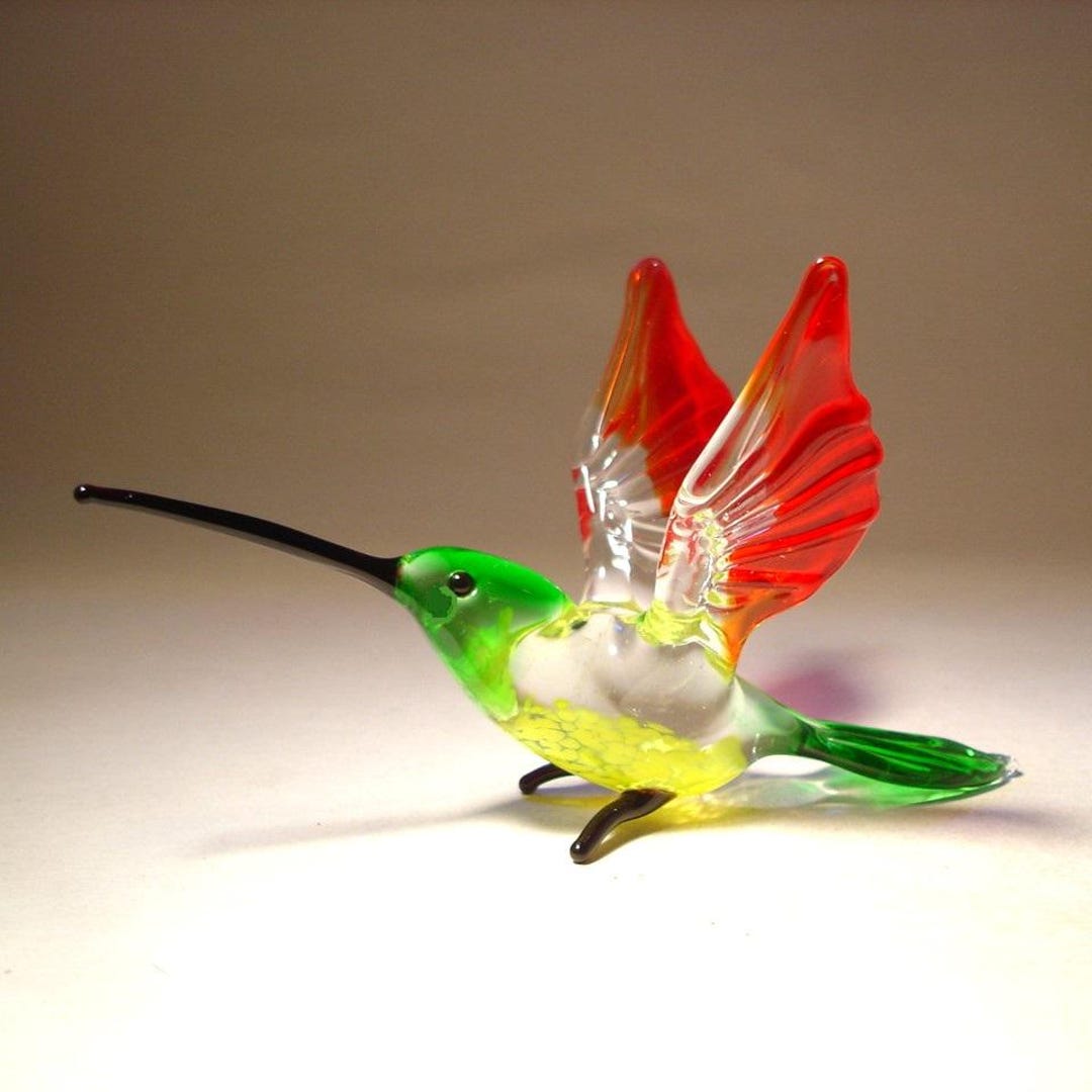 Glass Hummingbird Figurines