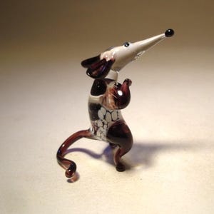 Handmade Blown Glass Small Figurine Purple and Clear Rat Mouse - Etsy