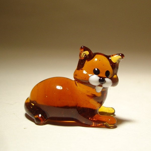 Glass Cat Figurine - Etsy