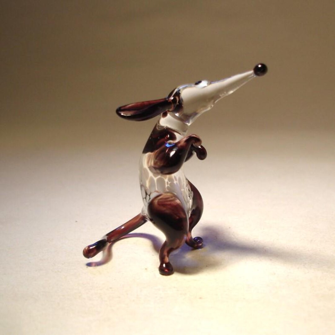 Handmade Blown Glass Small Figurine Purple and Clear Rat Mouse - Etsy