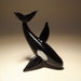 Handmade Blown Glass Art Figurine Black and White ORCA Killer - Etsy