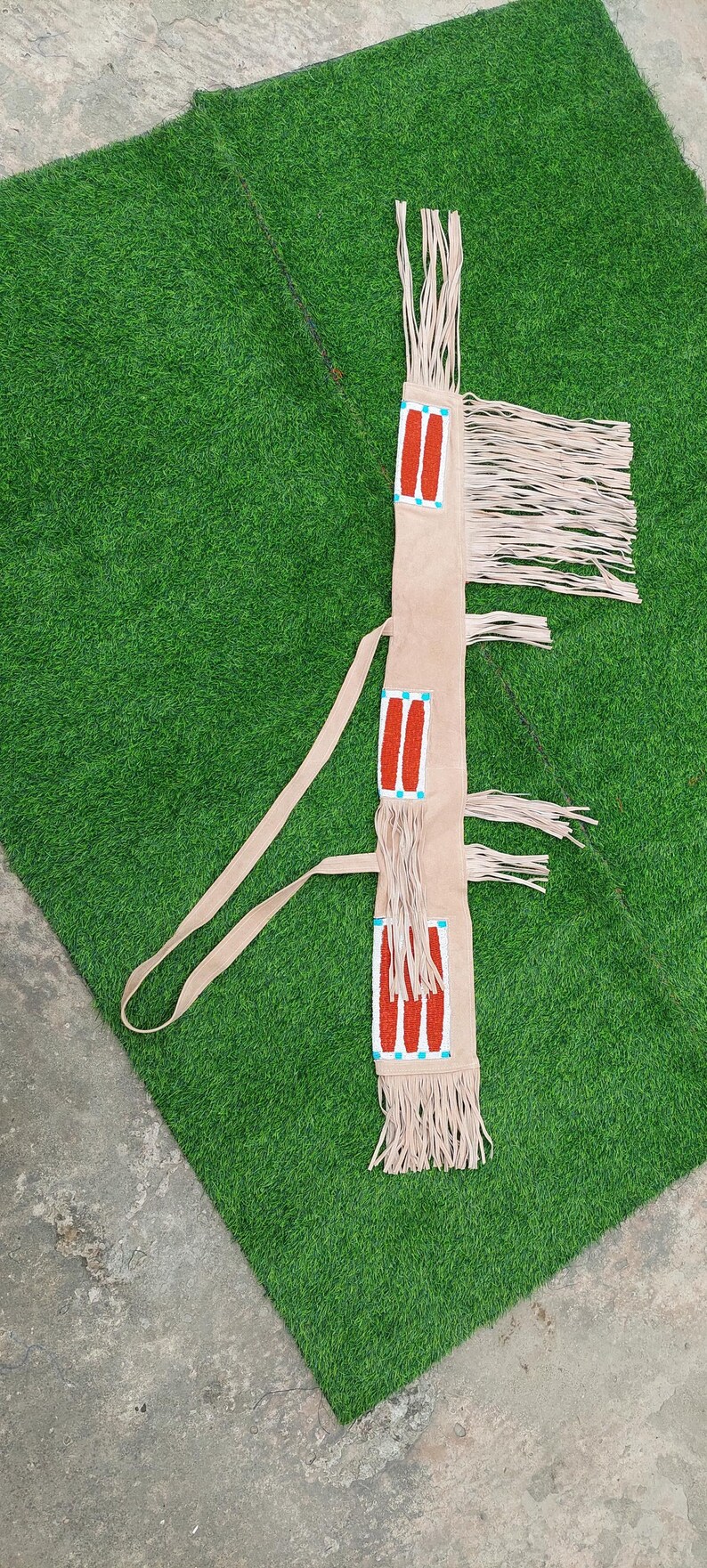 Native American Beaded Leather Gun Holster 44 Inches-beaded Rifle ...