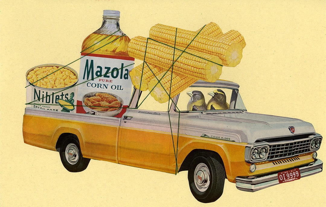 Cornucopia. Original Paper Collage by Vivienne Strauss. - Etsy