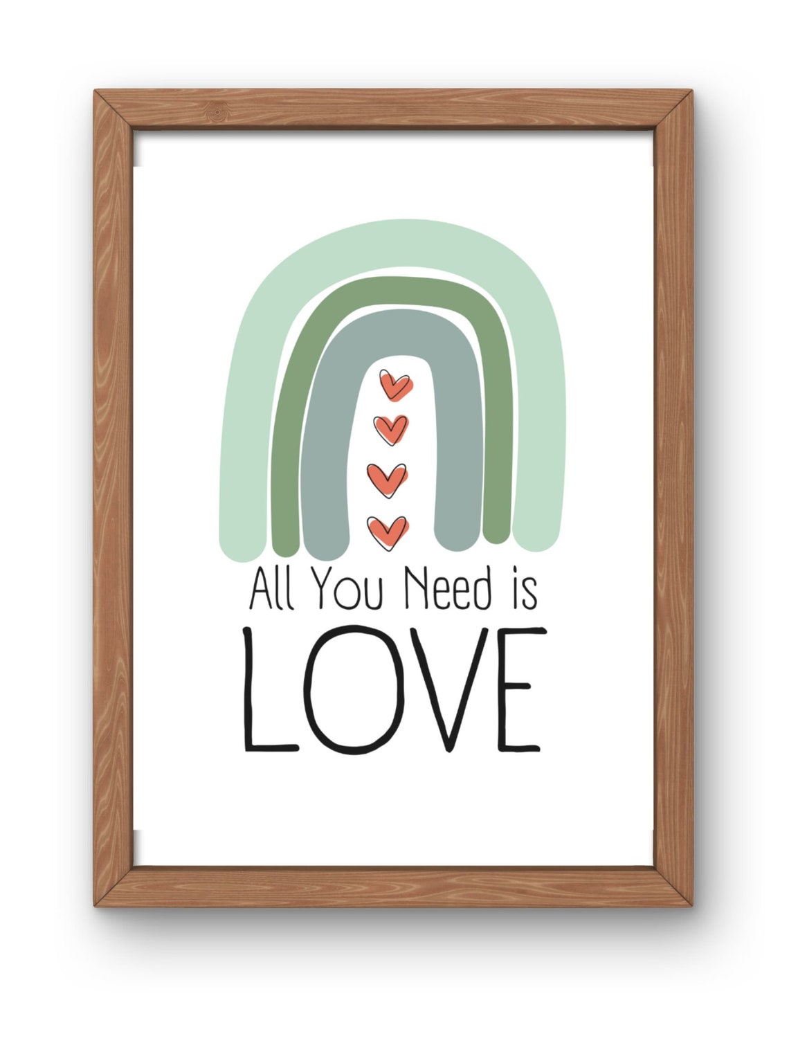 All You Need is Love Printable Wall Art,,inspiring Print,classroom ...