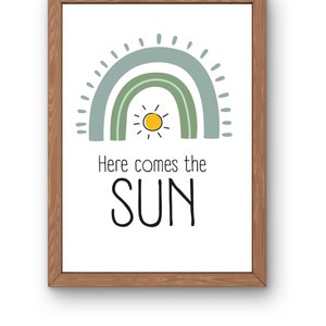 Here Comes the Sun Printable Wall Art, Inspiring Print, Classroom ...