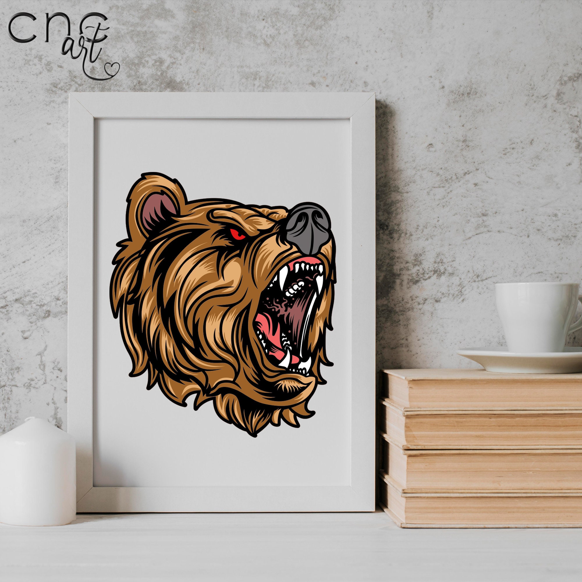 3d Bear Laser Cut File, 3d Bear Wall Art Svg, Multilayer Laser Bear ...