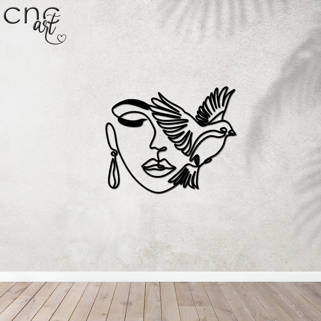 Beautiful Woman Svg, Face Line Art Svg, Line Art Woman Svg, Face Line ...