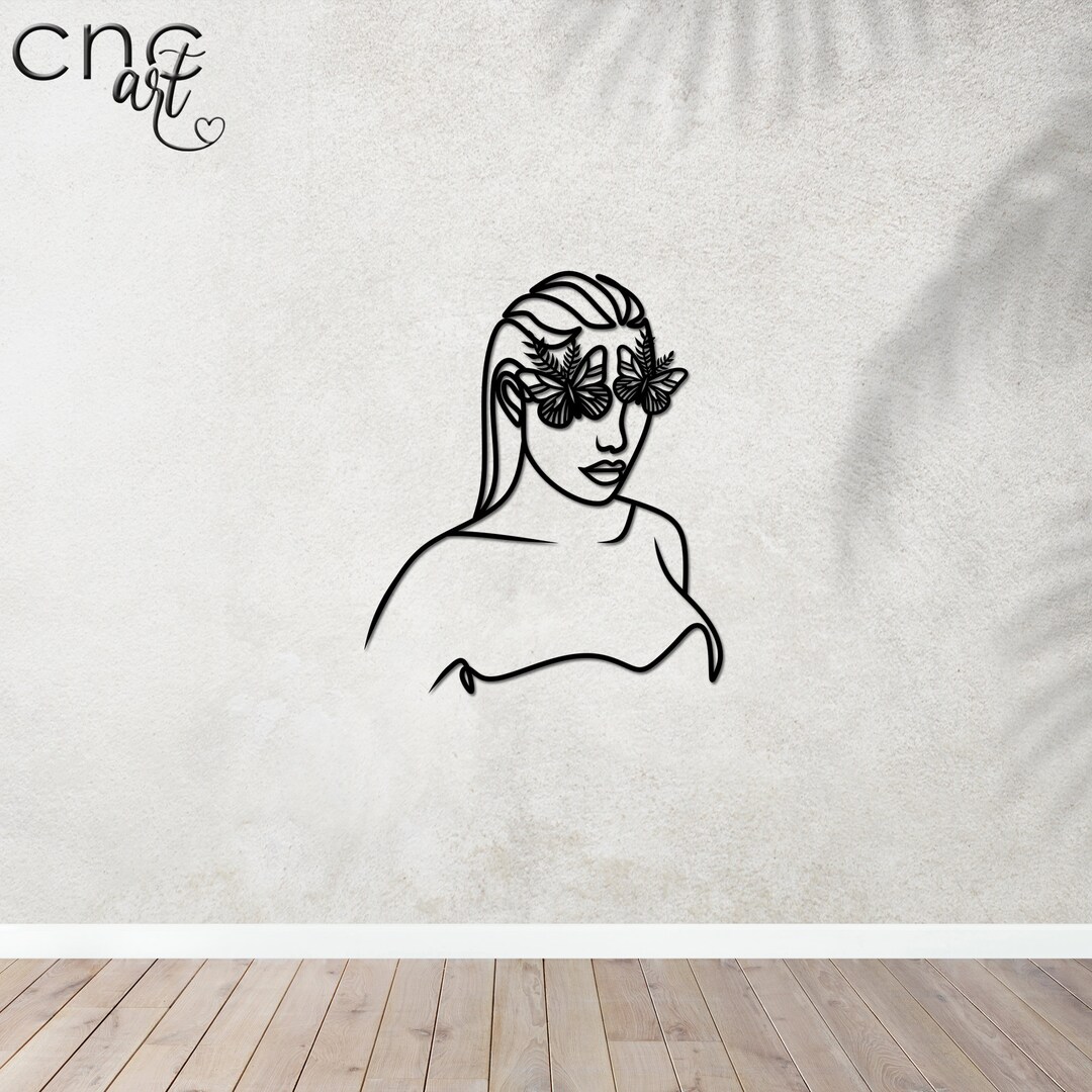 Beautiful Woman Svg, Face Line Art Svg, Line Art Woman Svg, Face Line ...