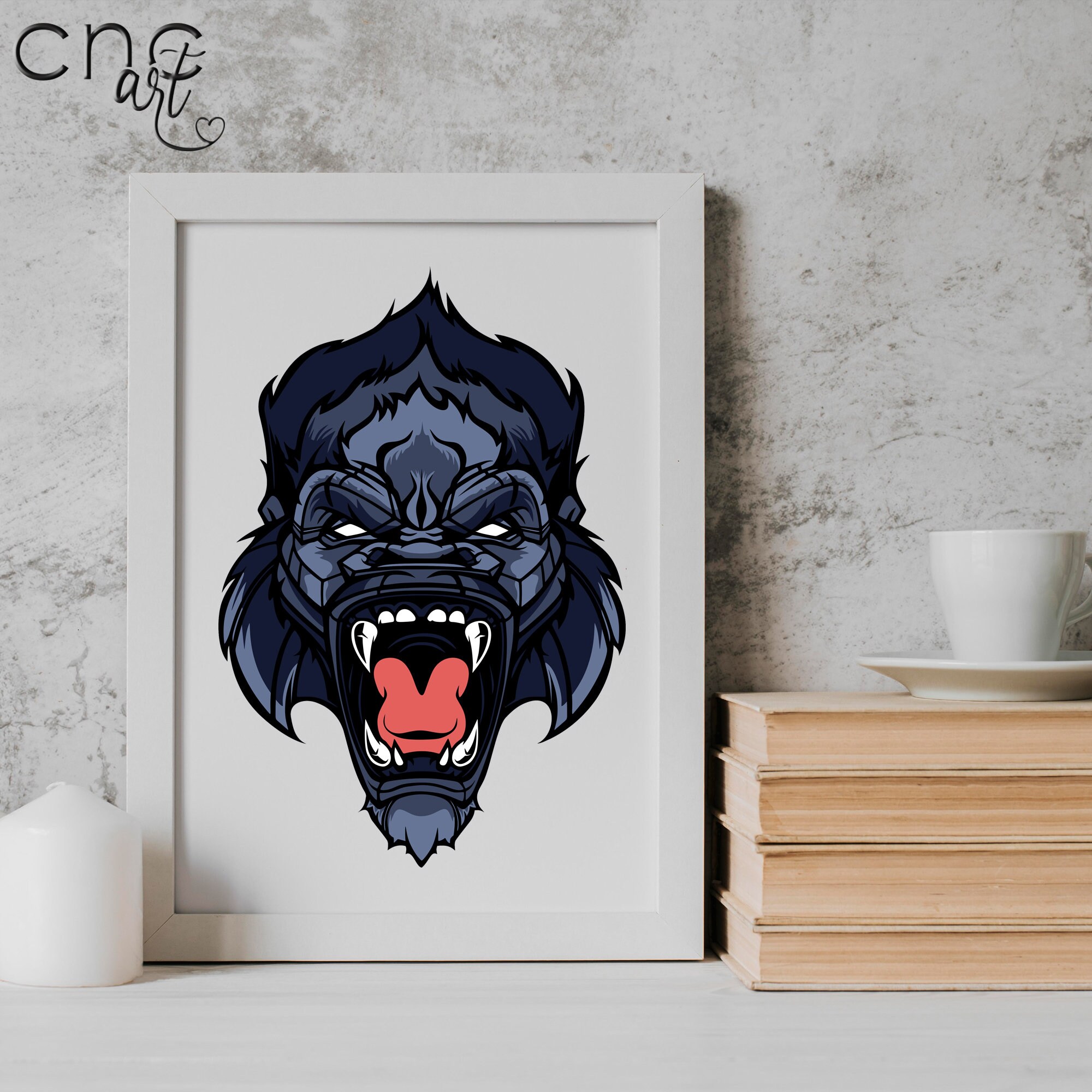 Monkey Multilayer Cut File 3d, Layer Monkey Cut File, Monkey Svg 3d ...