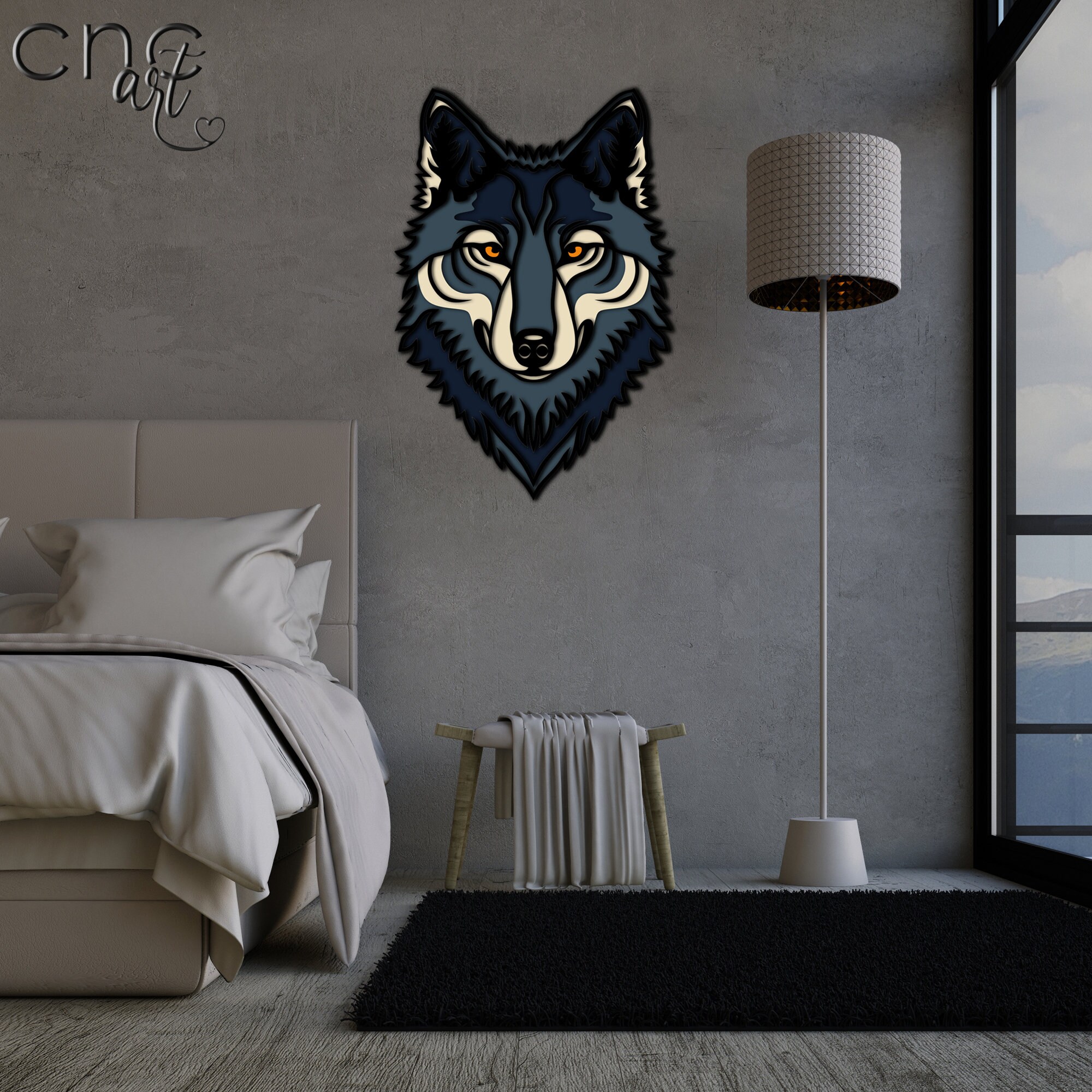Wolf Cnc Wall Art, Laser Cut Sgv File Wolf Laser Cut File Download Wolf ...