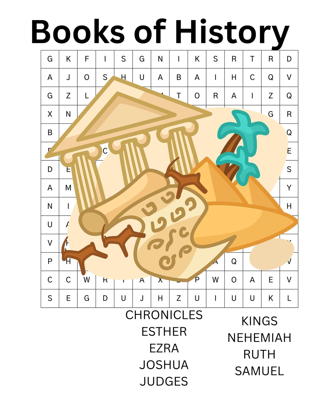 9 Books of the Bible Crossword Puzzles - Etsy