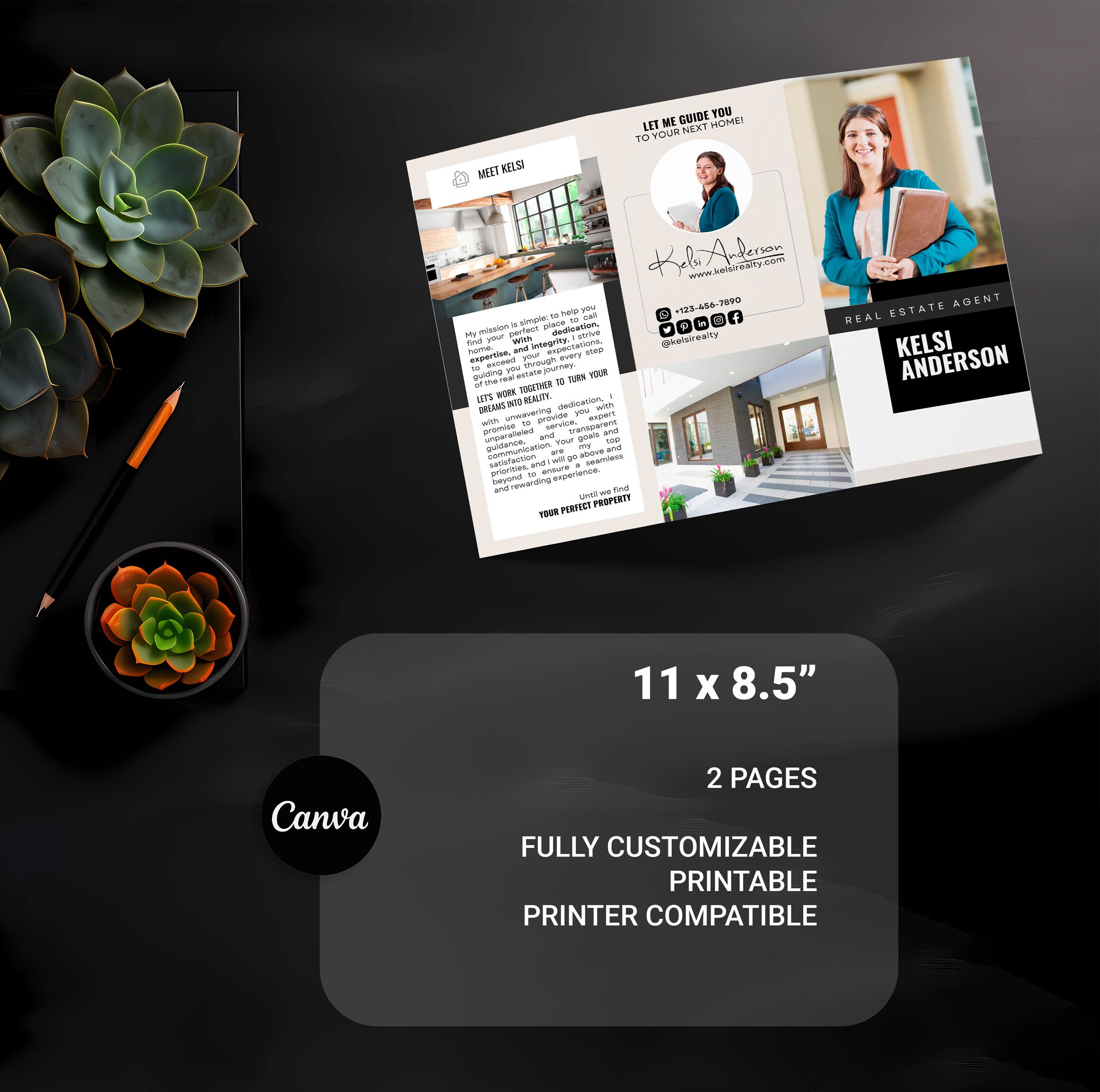 Real Estate Trifold Brochure, Introduction Brochure for Real Estate ...