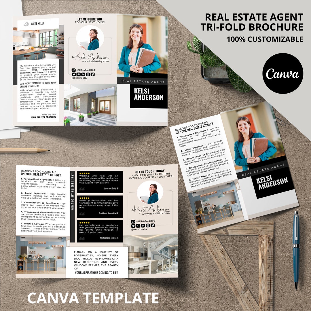 Real Estate Trifold Brochure, Introduction Brochure for Real Estate ...