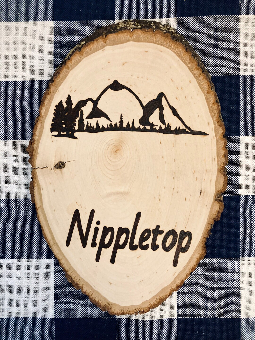 Adirondacks Nippletop Mountain Handmade Wood Burn Design 46er High Peak ...