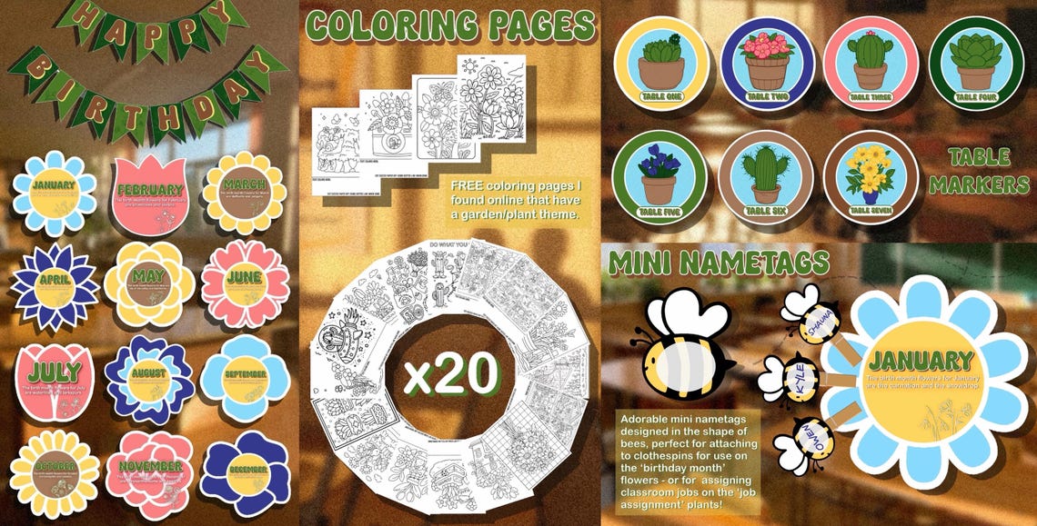 The Bloom Room - Classroom Decor Pack - Etsy
