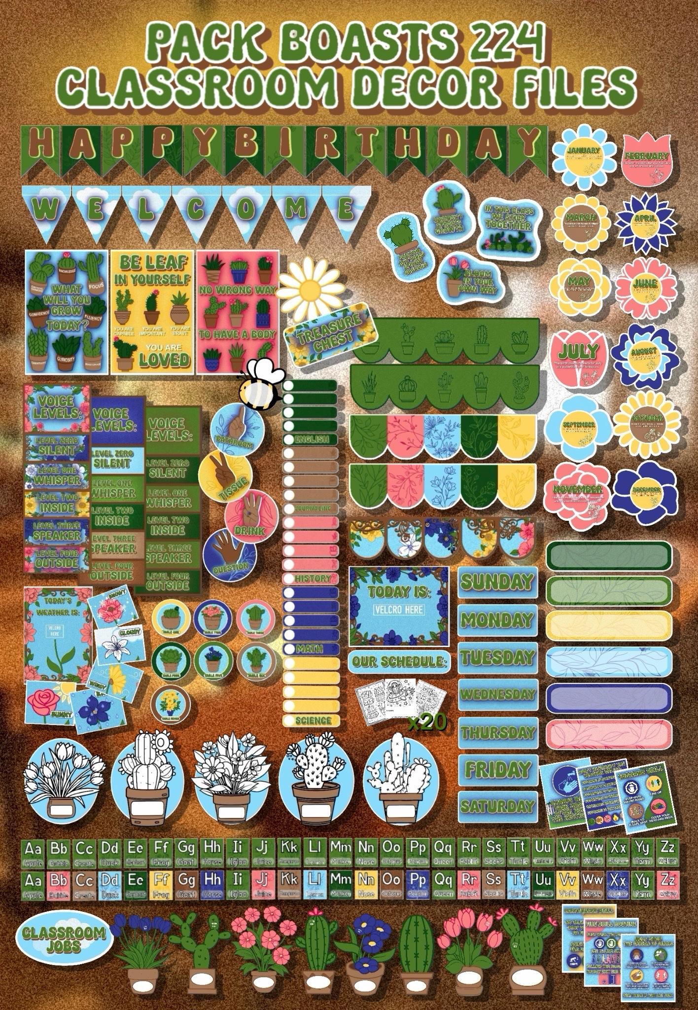 The Bloom Room - Classroom Decor Pack - Etsy