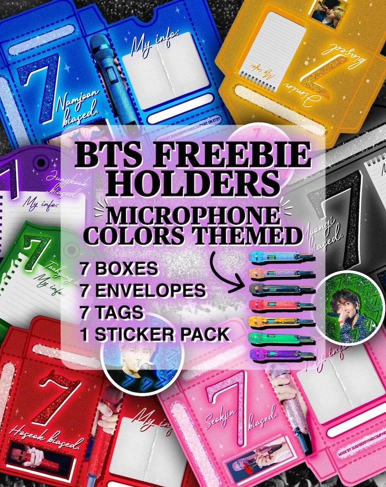 BTS Freebie Holders - Microphone Themed - Etsy