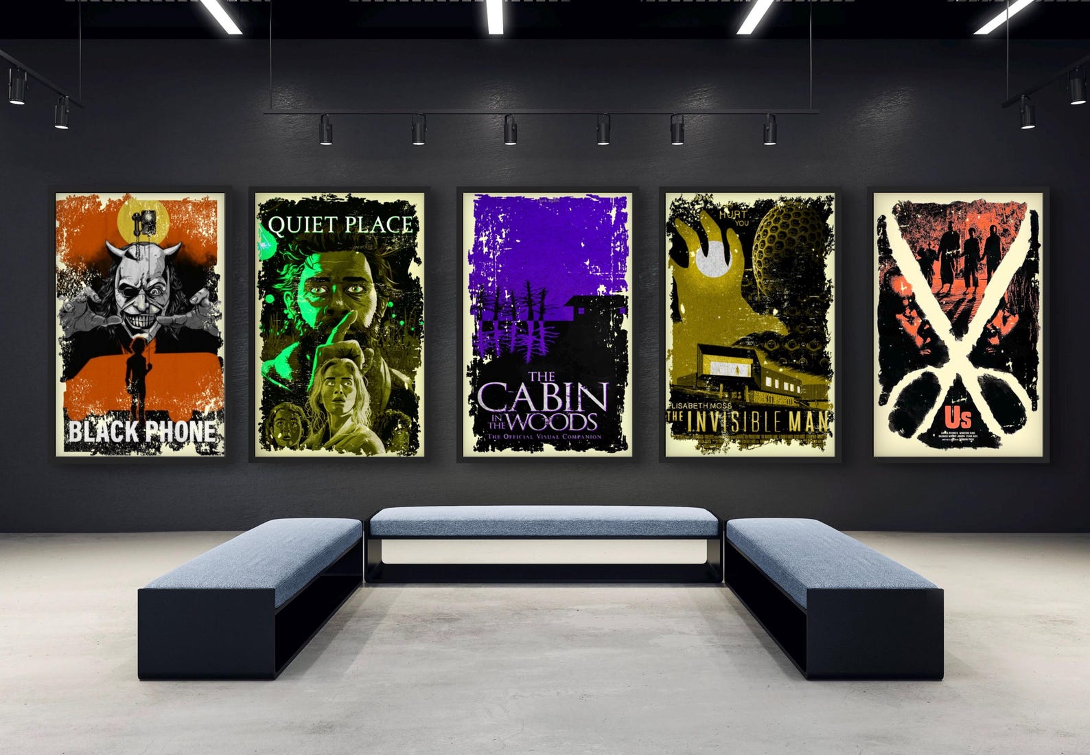 Vintage Horror Movie Poster Set: Spooky Home Decor (digital Download ...