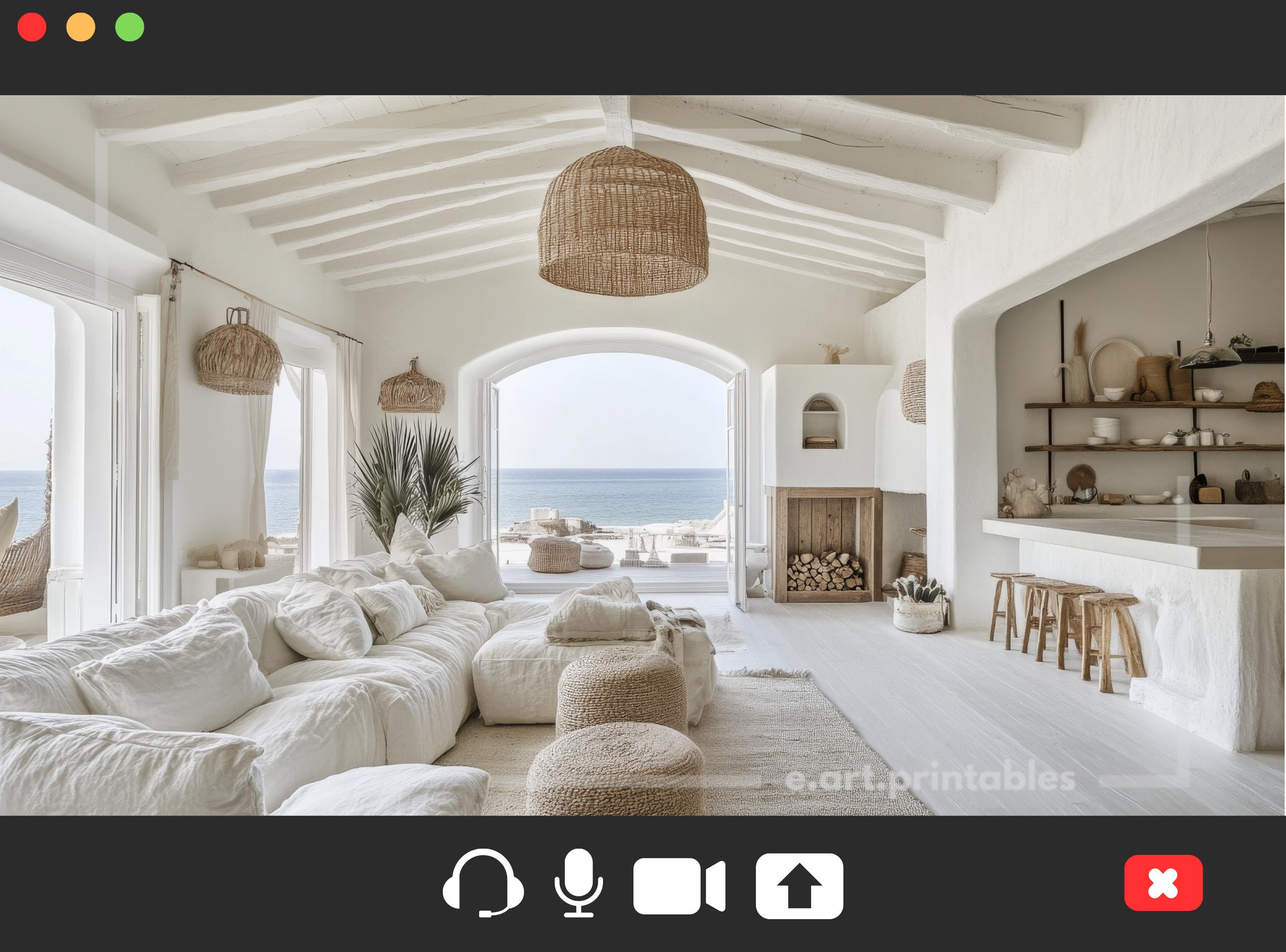 8 Zoom & Teams Backgrounds: Beach House Designs, Clear and Blurred ...