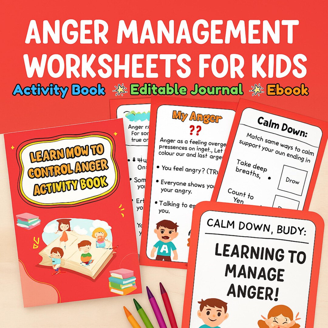 Anger Management for Kids Bundle – Calm Down Activities & Emotional ...