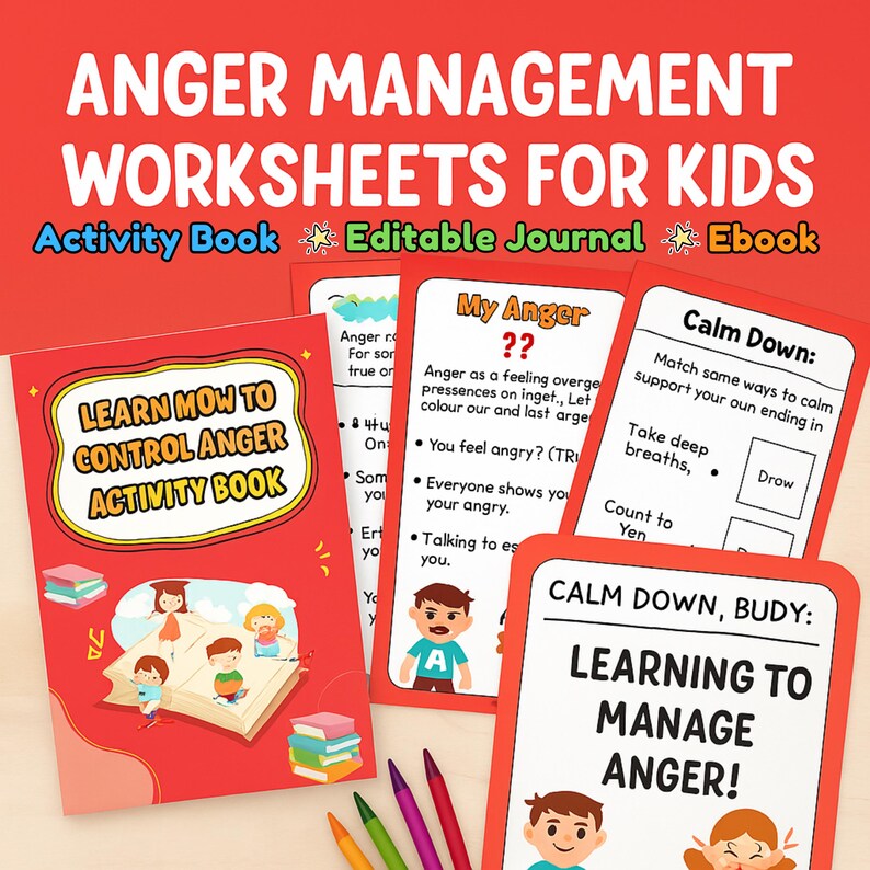 Anger Management Activities for Kids | Coping Skills and Calm Down ...