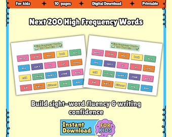 1000 Fry's High Frequency Sight Words Printable Worksheet , Fry Words ...