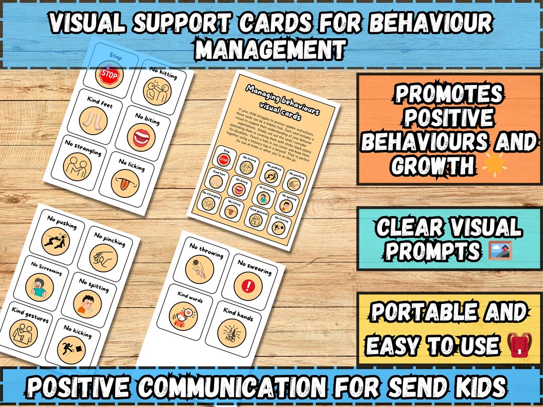 Visual Support Cards for Behaviour Management SEL Tools for Parents ...