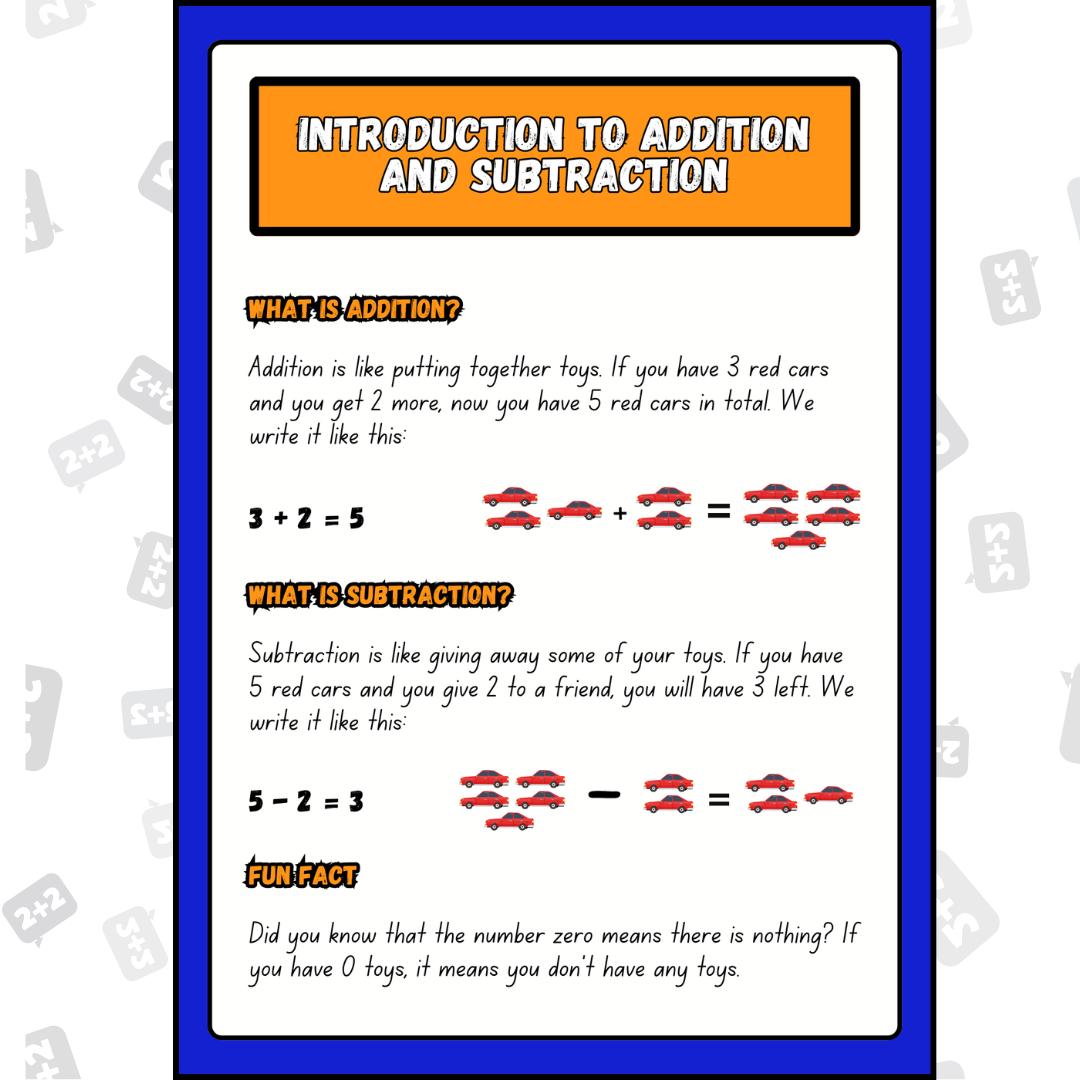 Addition and Subtraction Worksheets for Year 1 & 2 Kids - Etsy