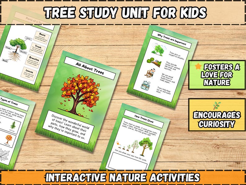 Tree Study Unit for Kids | Nature Activities | Learn About Trees Printable - Etsy