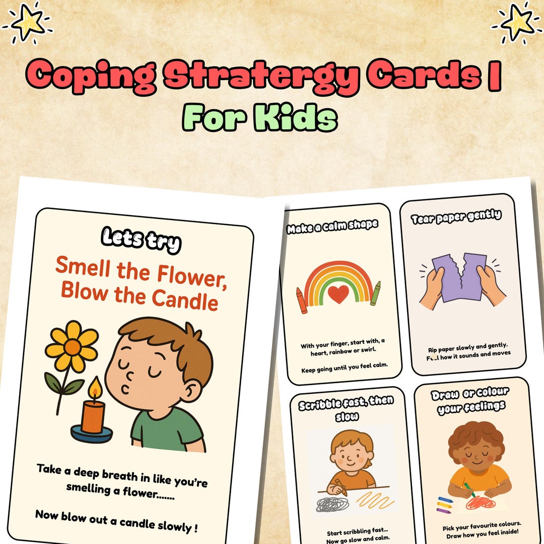 Printable Coping Skills Cards for Kids – Emotional Regulation ...