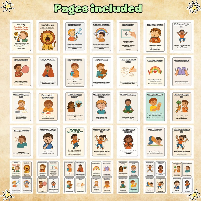 Printable Coping Skills Cards for Kids: Emotional Regulation Tools (PDF ...