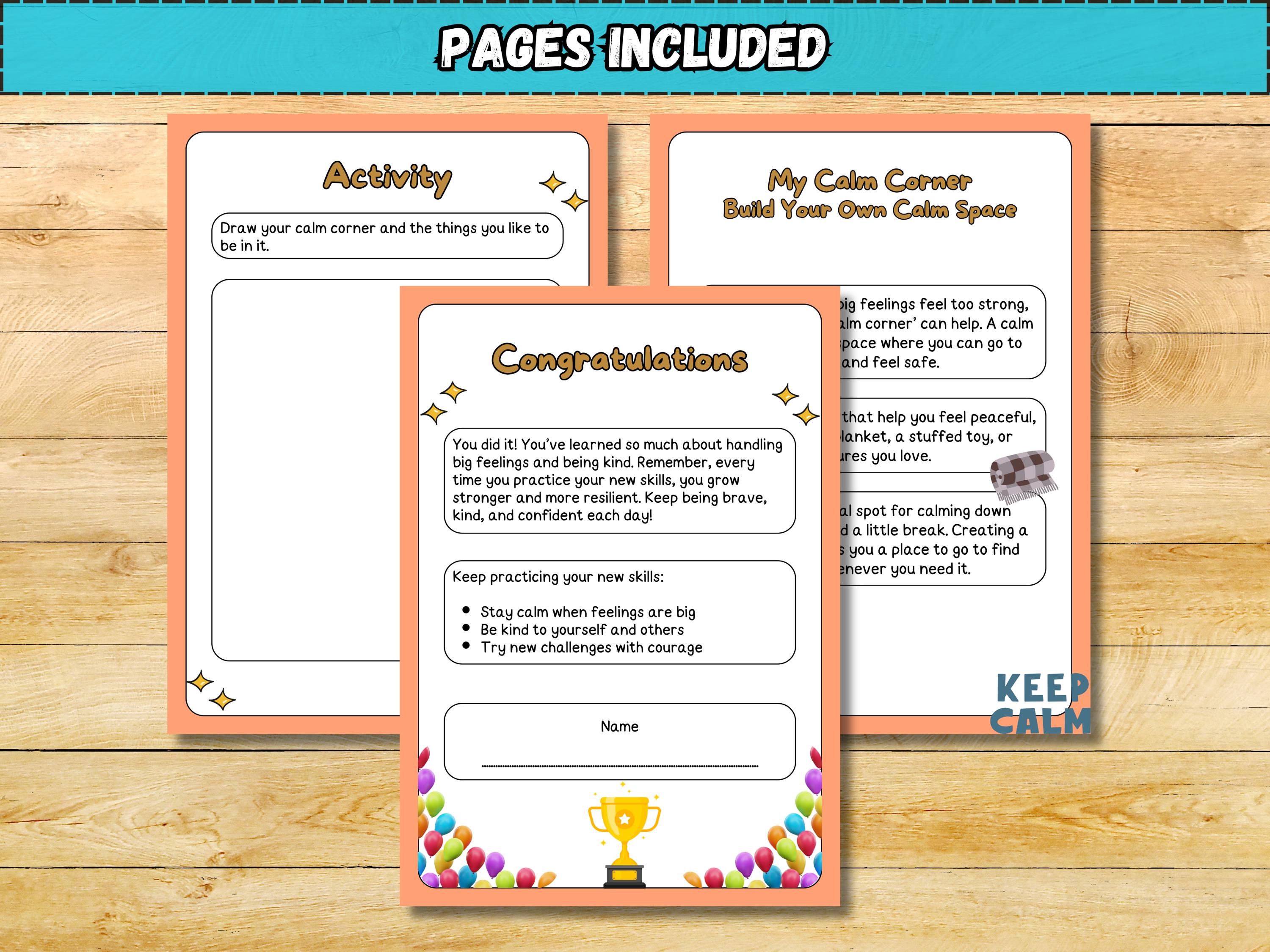 Emotional Regulation Activity Book for Kids Self Regulation Worksheets ...