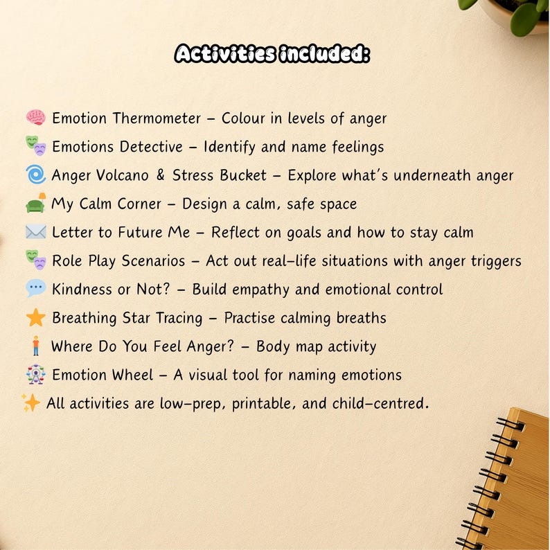 Anger Management for Kids Bundle – Calm Down Activities & Emotional ...