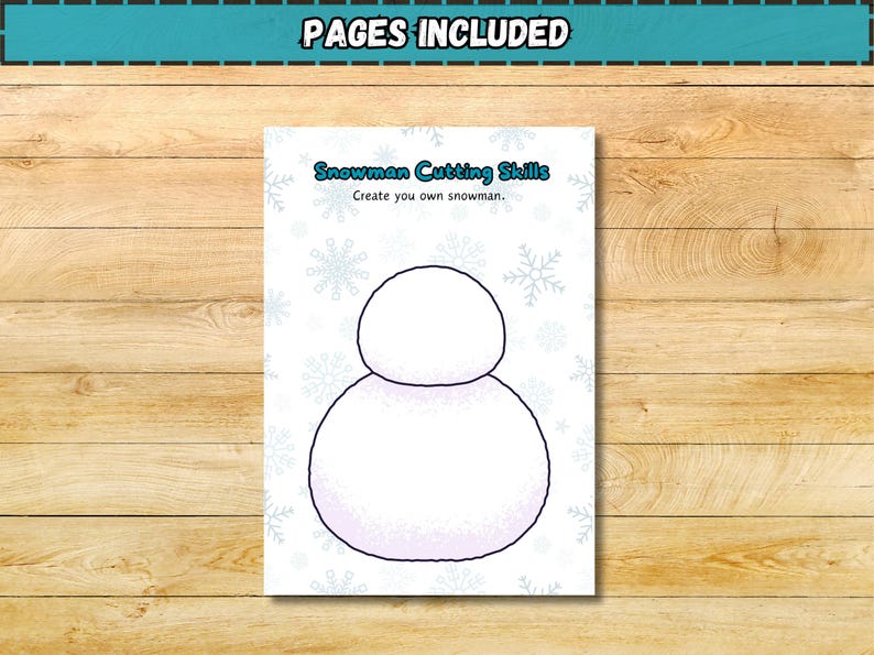 Snowman Cutting Activity for Fine Motor Skills Winter Craft for Kids ...
