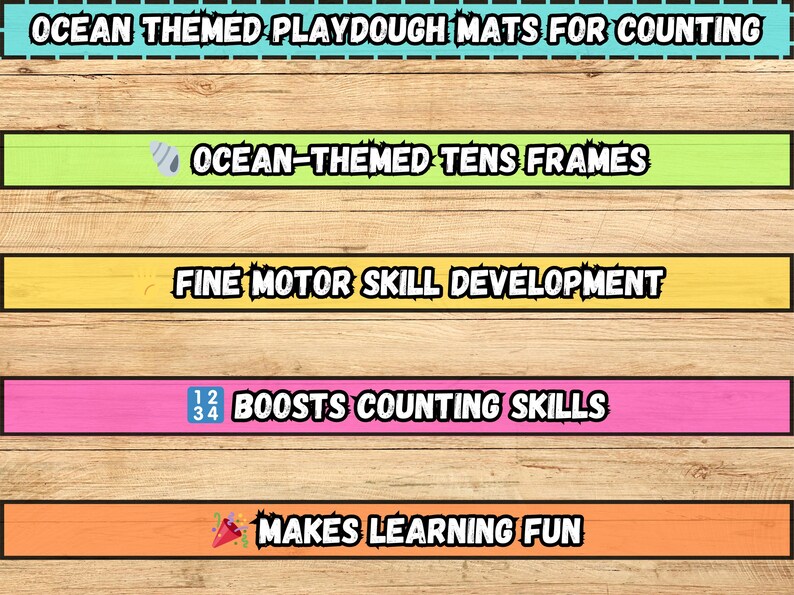 Playdough Counting Activity Ocean-themed Tens Frames Mats, Early Math ...