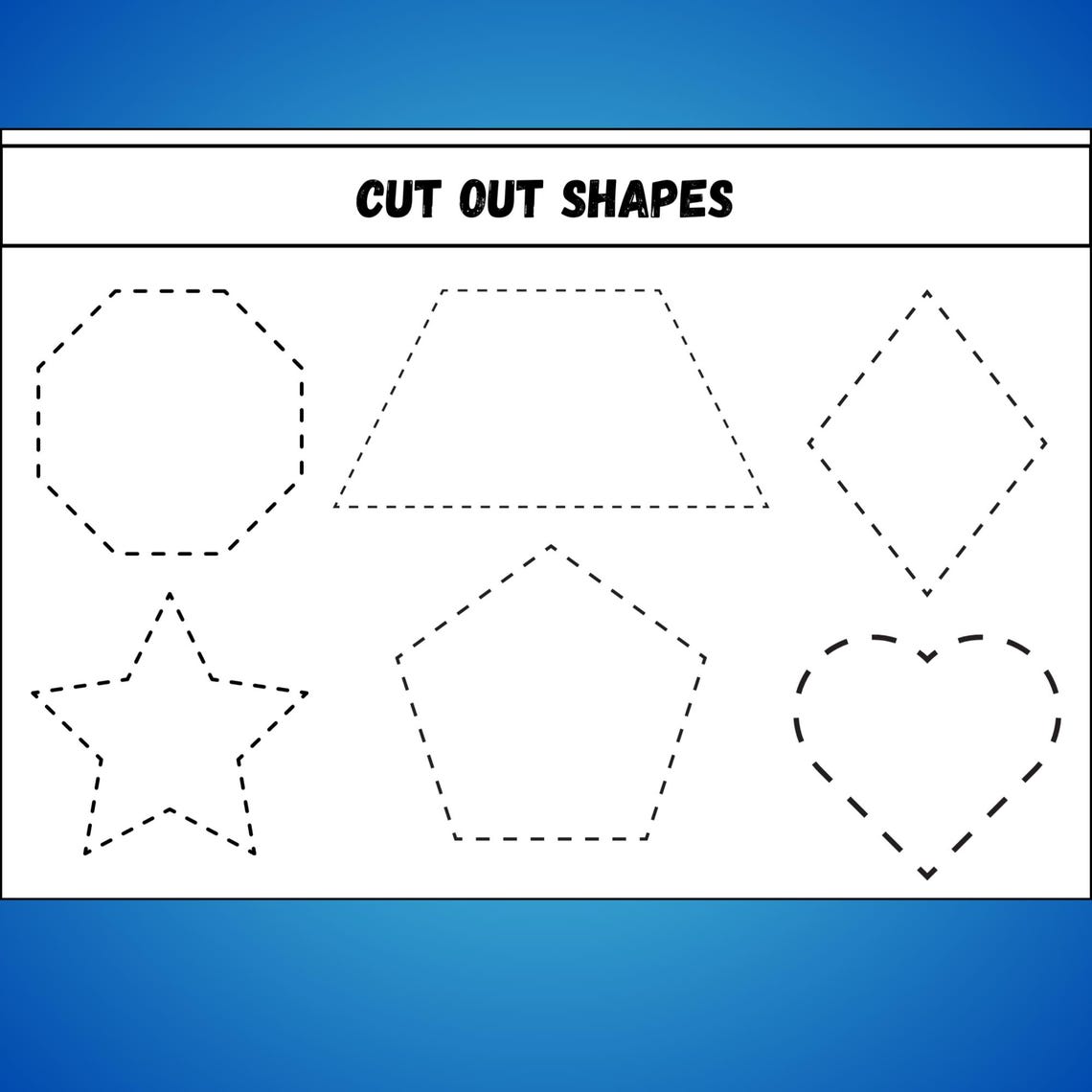 Cut and Match Shape Activity for Preschoolers - Etsy