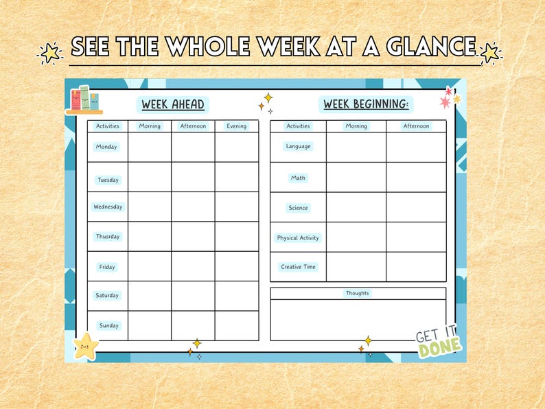 Homeschool Planner Printable for Parents | Daily & Weekly Schedule PDF ...