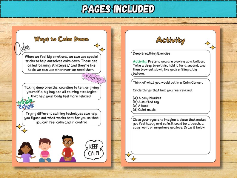 Emotional Regulation Activity Book for Kids Self Regulation Worksheets ...