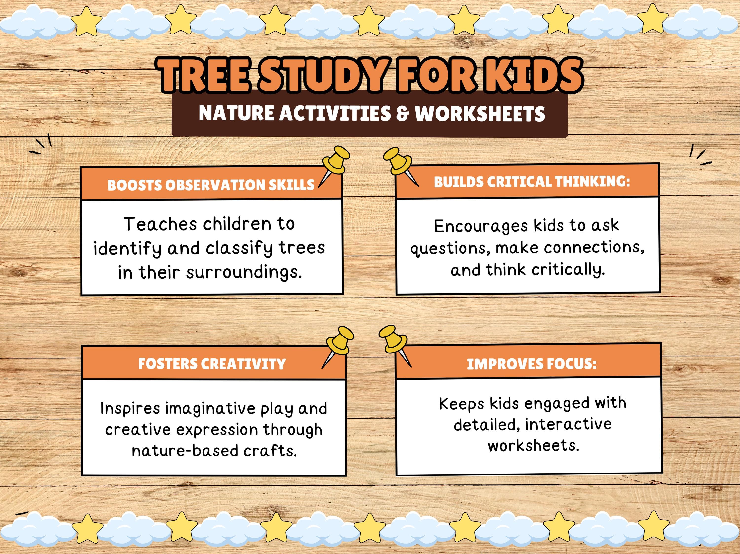 Tree Study Unit for Kids Printable Nature Science Activities Parts of a ...