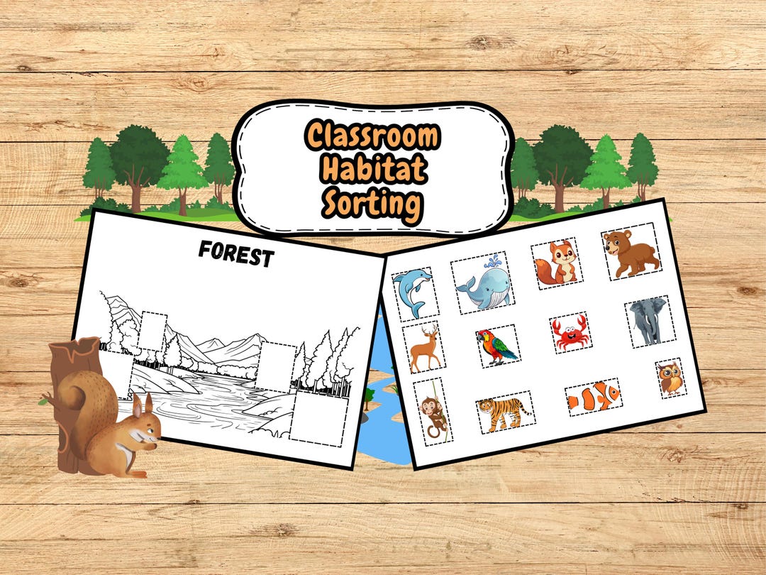 Animal Habitat Sorting Activity Classroom Nature Learning PDF for Kids ...