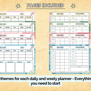 Homeschool Planner Printable: Daily & Weekly Schedule (PDF) - Etsy
