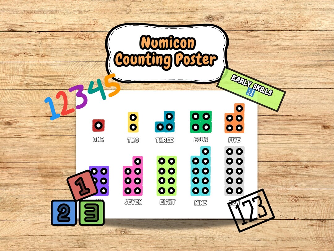 Numicon Poster for Kids Interactive Math at Home Counting Fun - Etsy UK