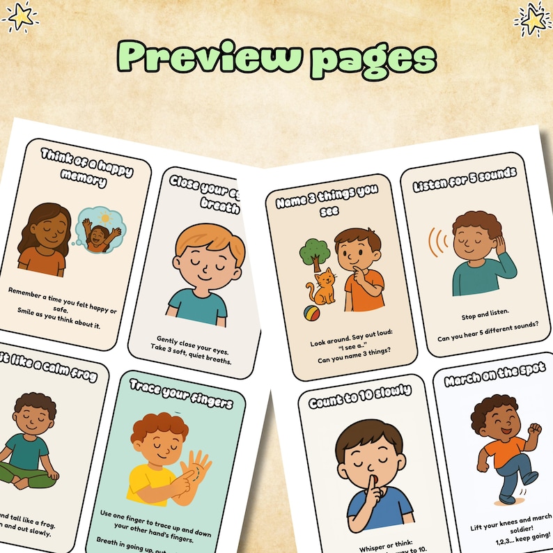 Coping Skills Flashcards for Kids: Emotional Regulation Tools (PDF ...