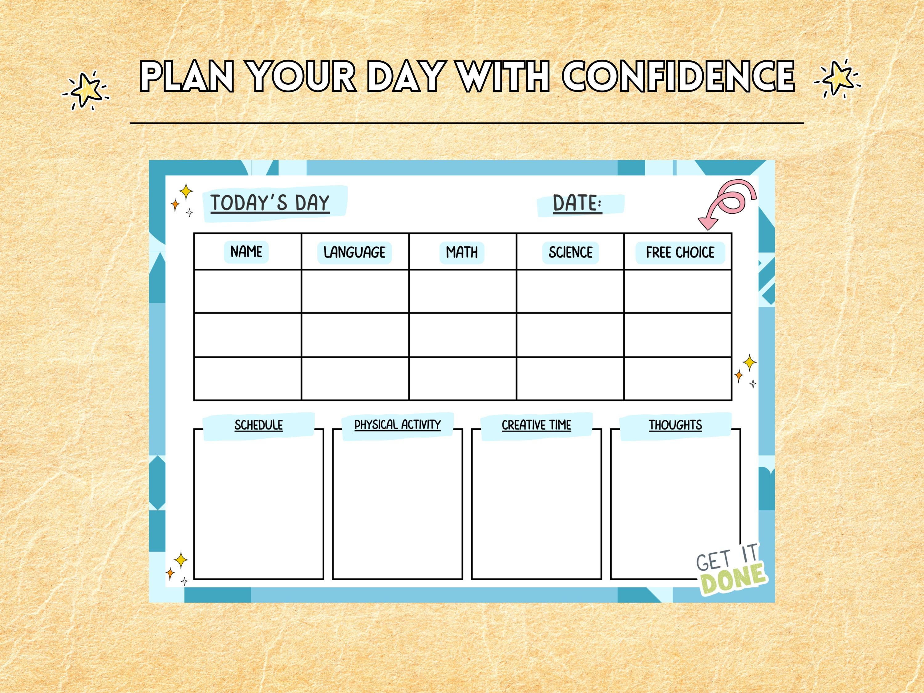 Homeschool Planner Printable for Parents | Daily & Weekly Schedule PDF ...