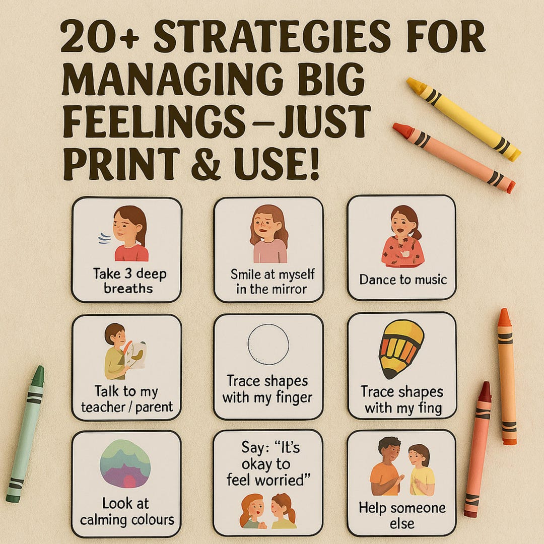 Self Regulation Choice Board | Calming Down Strategies | Emotion Cards ...