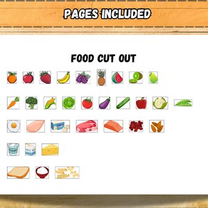 Food Sorting Worksheet for Kids Cut-out Food Items With Plate Outline ...