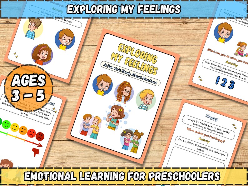 Feelings & Emotions Activity Pack for Preschoolers Fun SEL Worksheets ...