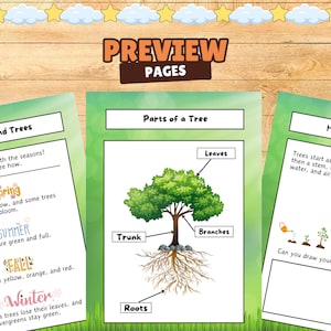 Tree Study Unit for Kids Nature Science Printable Parts of a Tree and ...