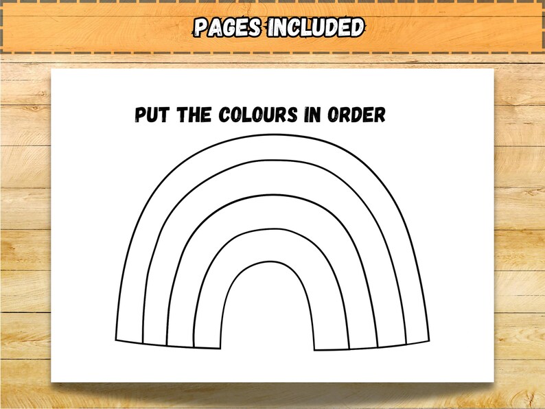 Rainbow Collage Activity for Kids Printable Color Sorting and Fine ...