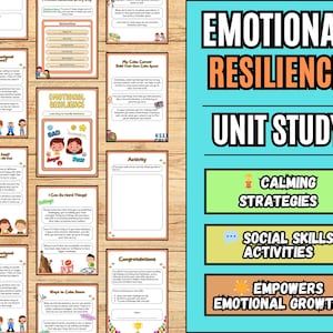 Emotional Resilience Workbook for Kids | Printable SEL Unit Study ...